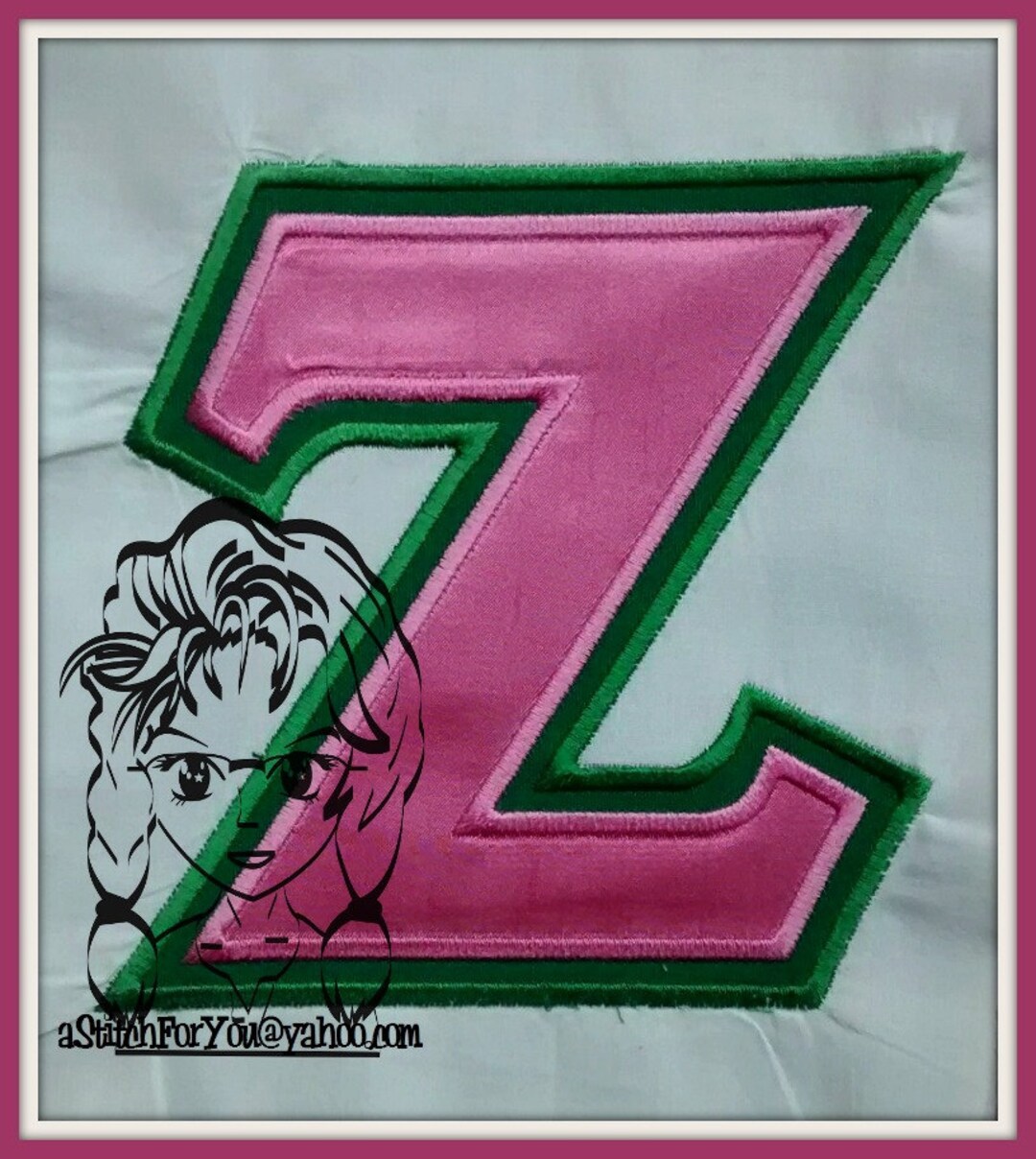 ZETA Greek Letter Double Applique School College ~ in the Hoop ...