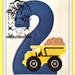Dump Truck Number Set 0-9 Boy ~ Birthday Applique ~ Instant Download ...