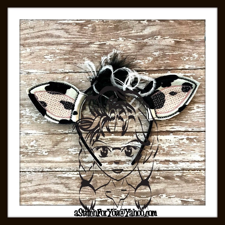 COW Ears 2 Piece In the Hoop Instant download Design | Etsy