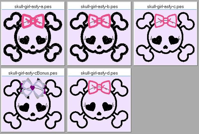 Girly Cute SKULL Gothic Applique Halloween Holiday in the - Etsy