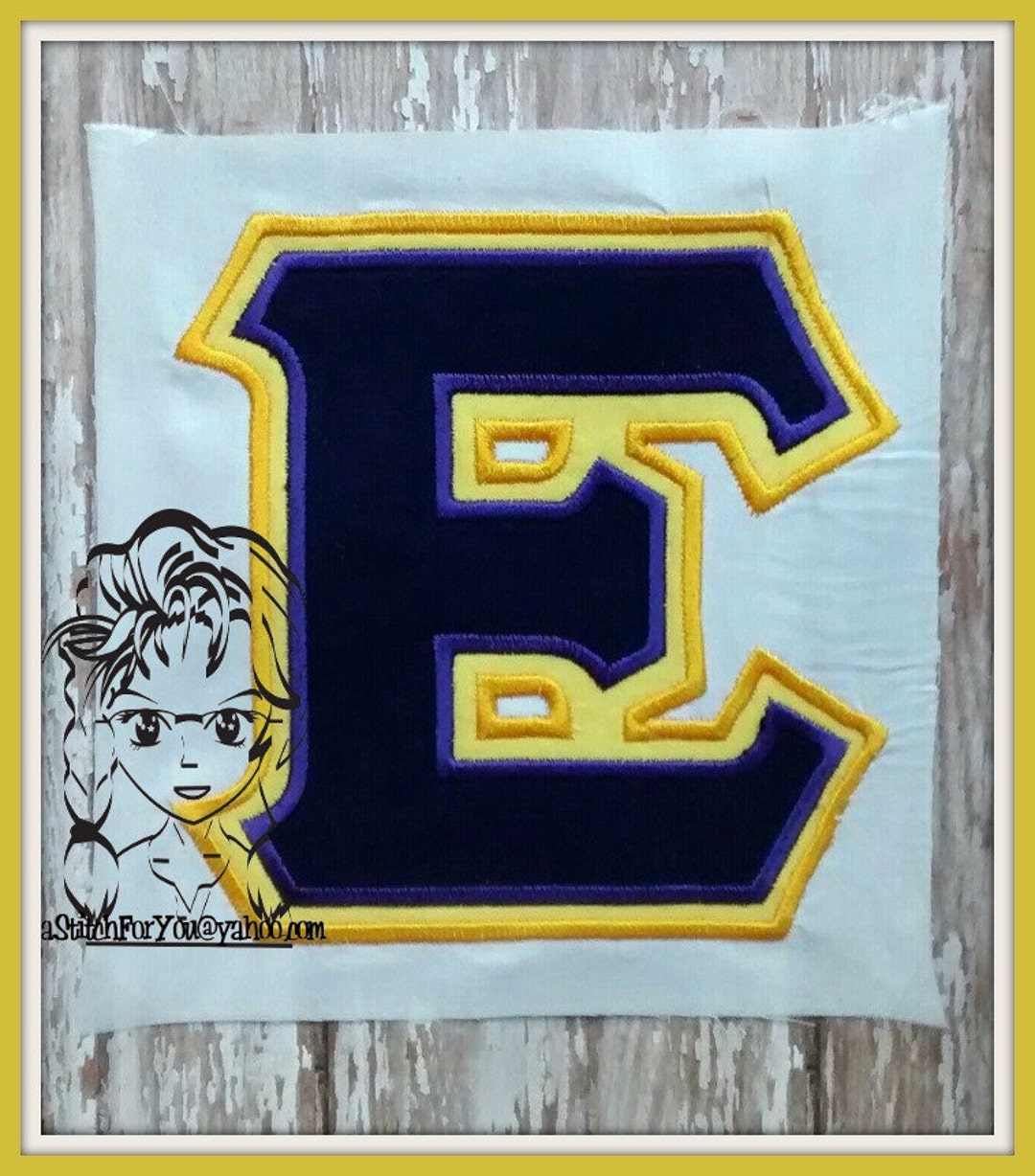 EPSILON Letters Sorority Double Applique School College ~ Instant ...