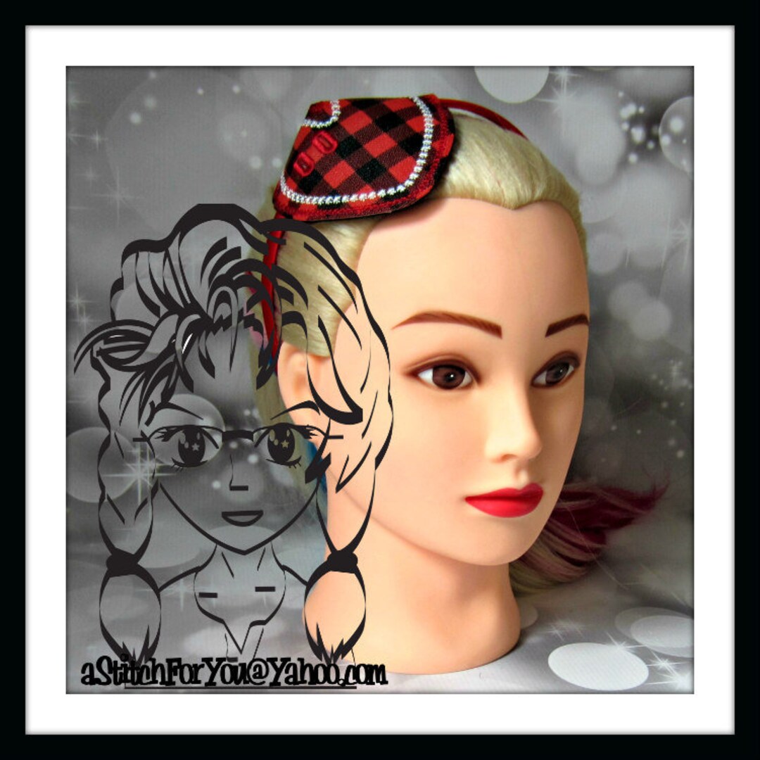 CAP POINT Front Fascinator Base Hat L&R Button Holes (fasc Base 4 Szs ...