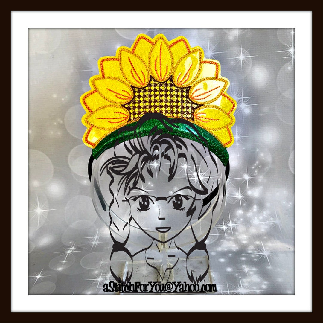 SUNFLOWER Fall Crown in the Hoop Instant Download Design by Carrie - Etsy