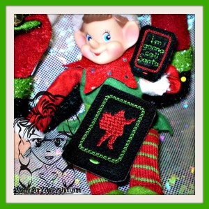 IPad and CELL PHONE to Santa ELF Size in the Hoop Instant Download ...