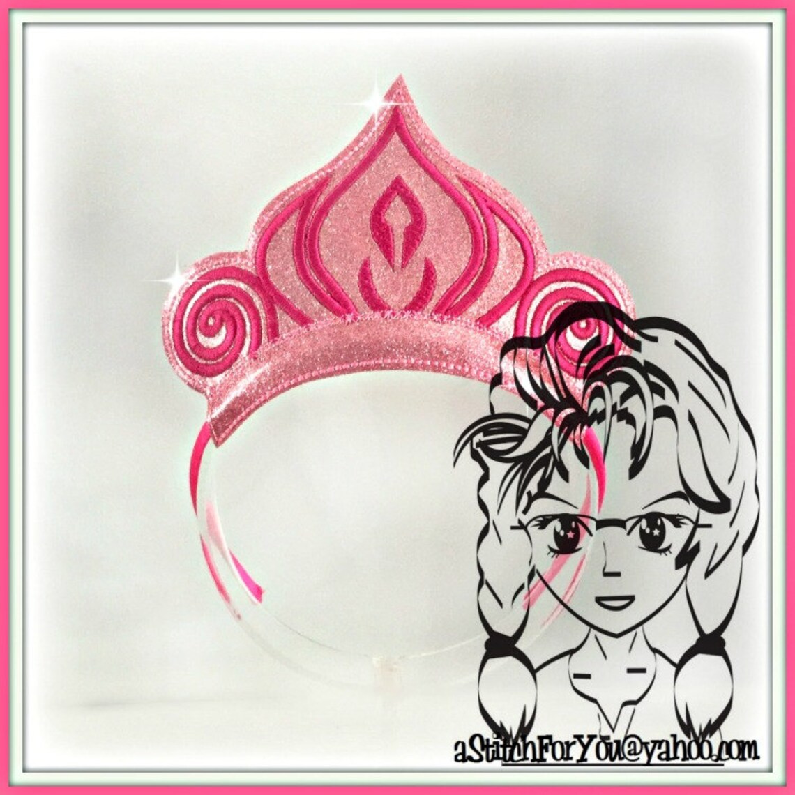 Pretty Princess Crown Costume or Dress up Birthday Party in the Hoop ...