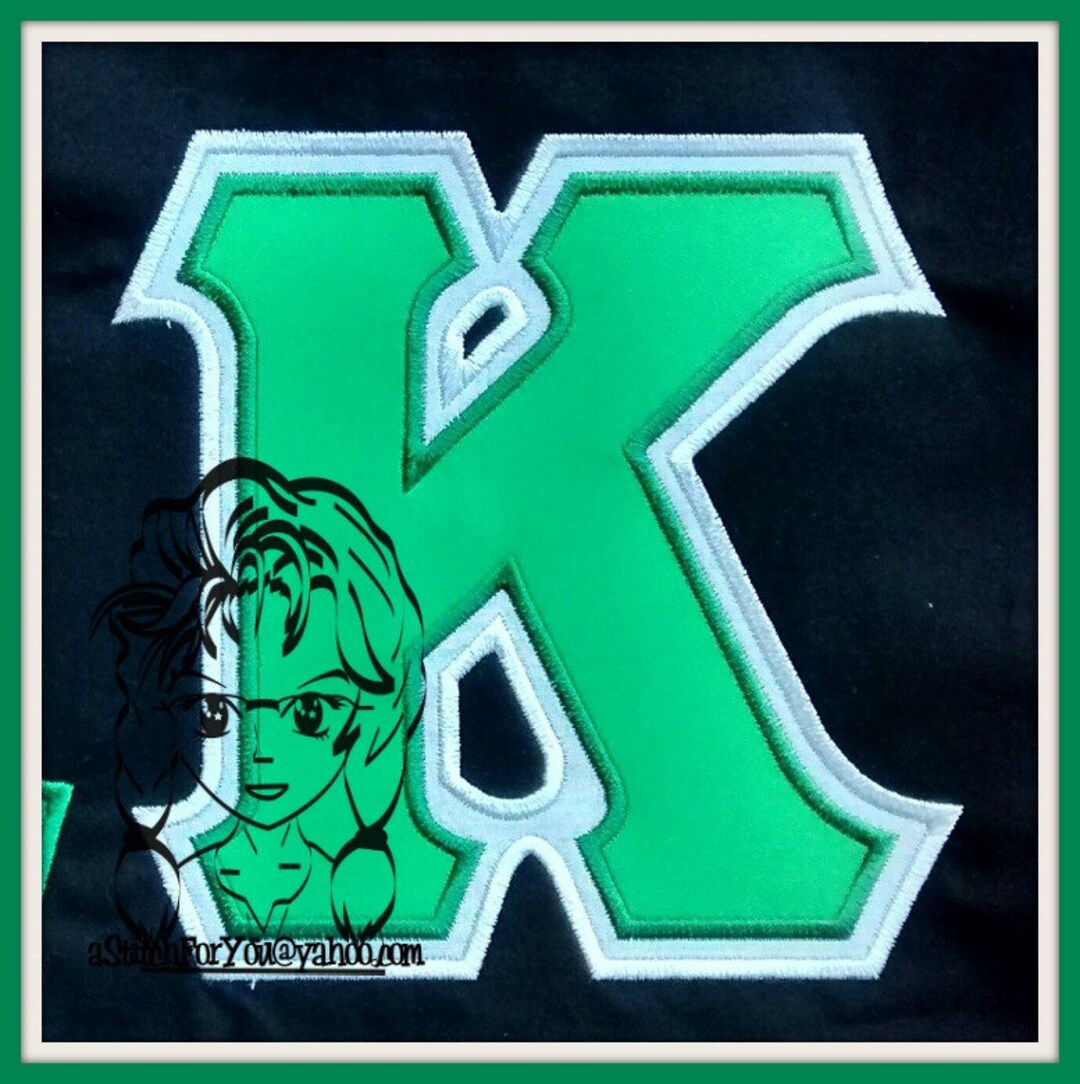 KAPPA Greek Letter Double Applique School College ~ Instant Download ...