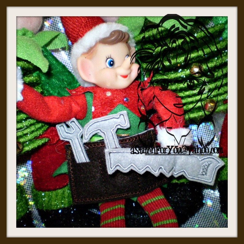 Tools Workshop Wrench Hammer Saw & Belt Feltie Christmas ~ ELF Size ...