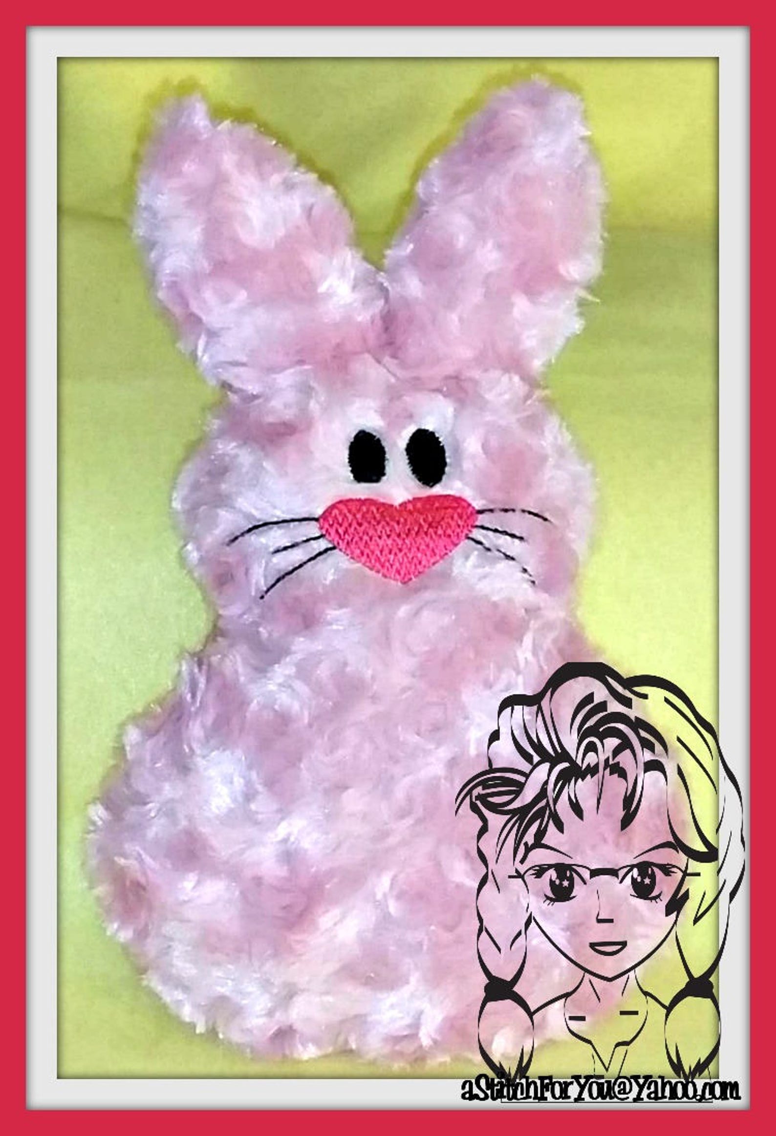 BUNNY Rabbit Round Body Face 3d Plush Softie Toy ~ in the Hoop ...