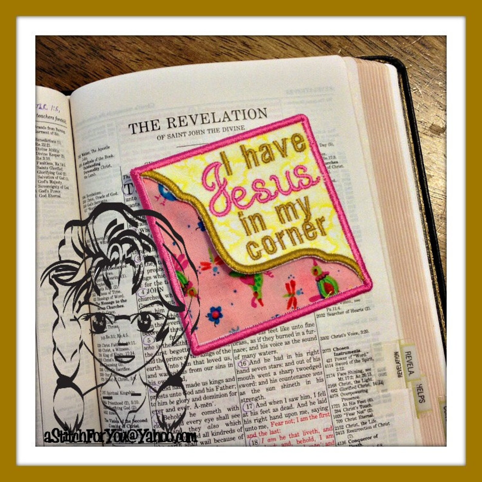 Corner Bookmark "i Have Jesus in My Corner" ~ in the Hoop ~ Instant ...