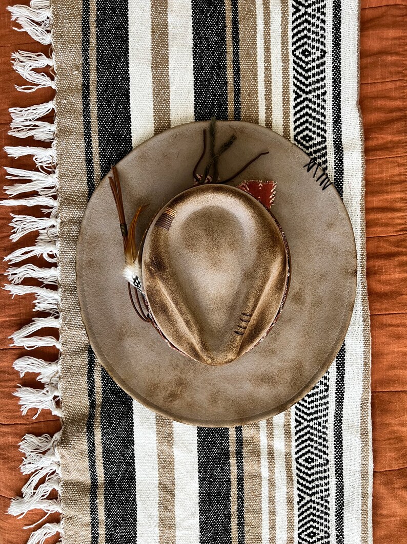 Distressed Western Hat - Etsy