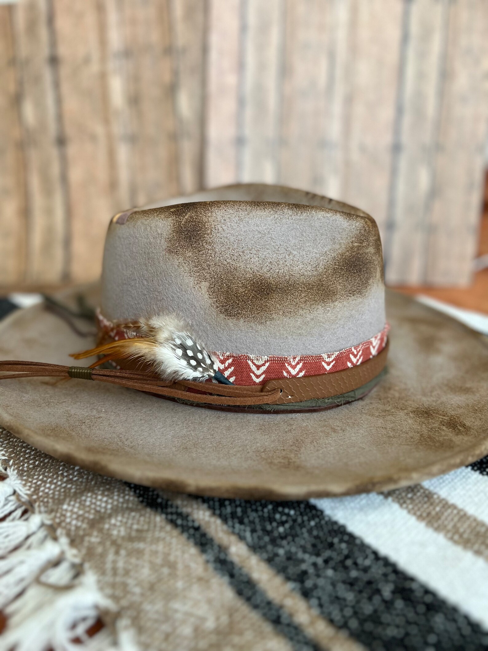 Distressed Western Hat - Etsy