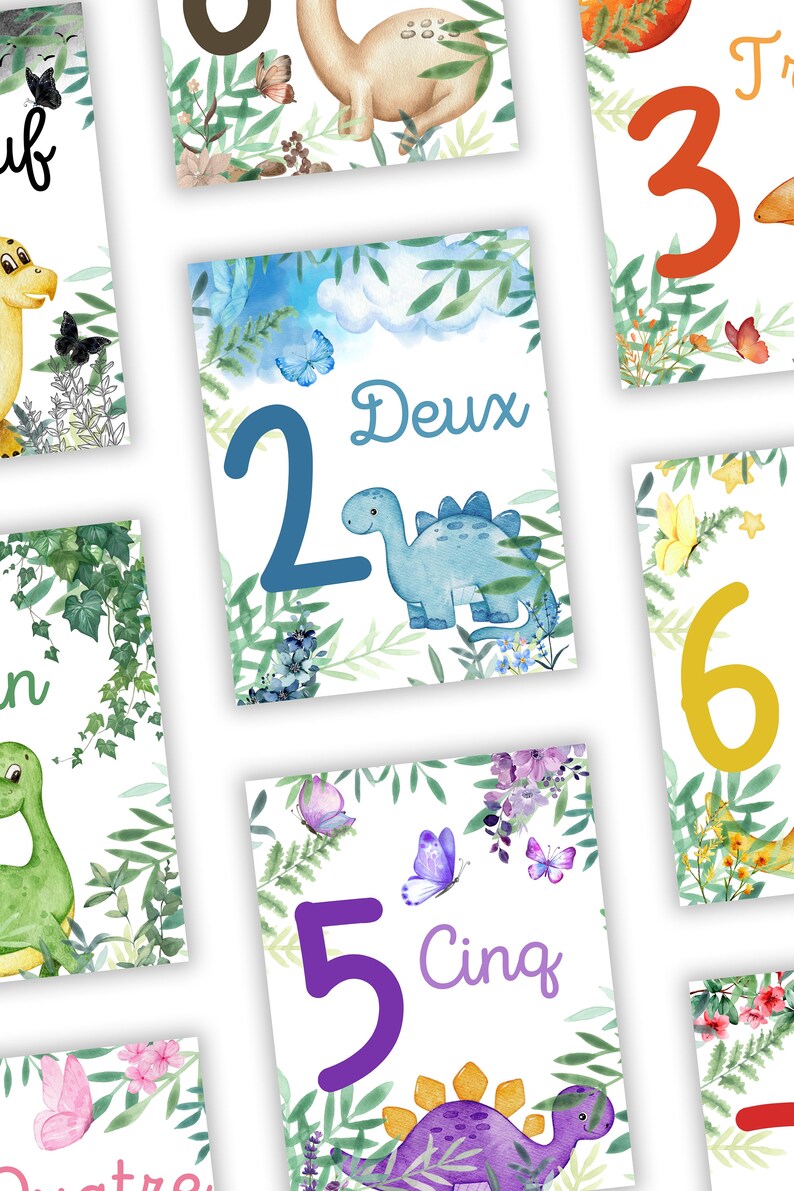 Dinosaur Numbers (1 to 10) - Etsy