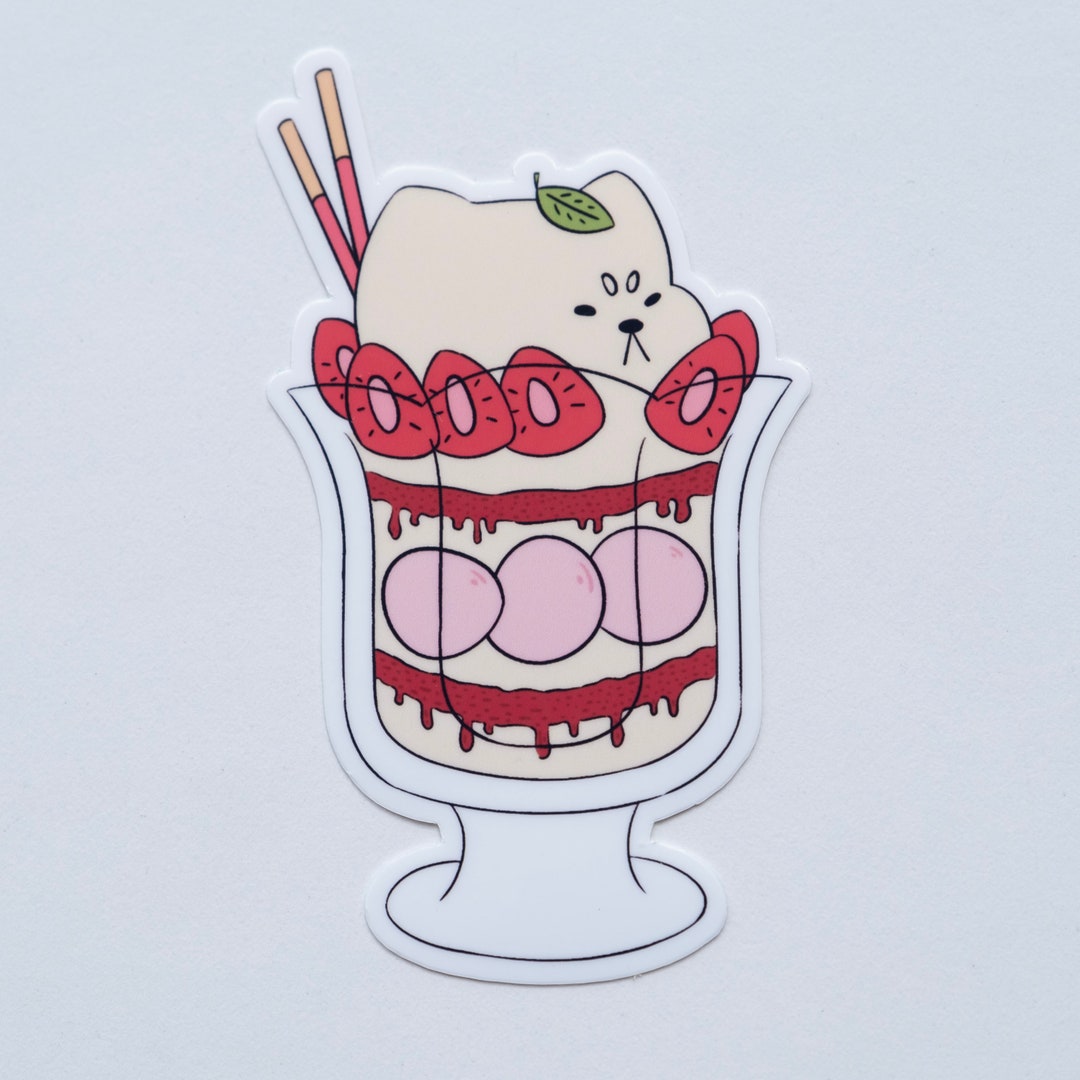 Parfait Laminated Glossy Vinyl Sticker by Angry Shiba Shop - Etsy