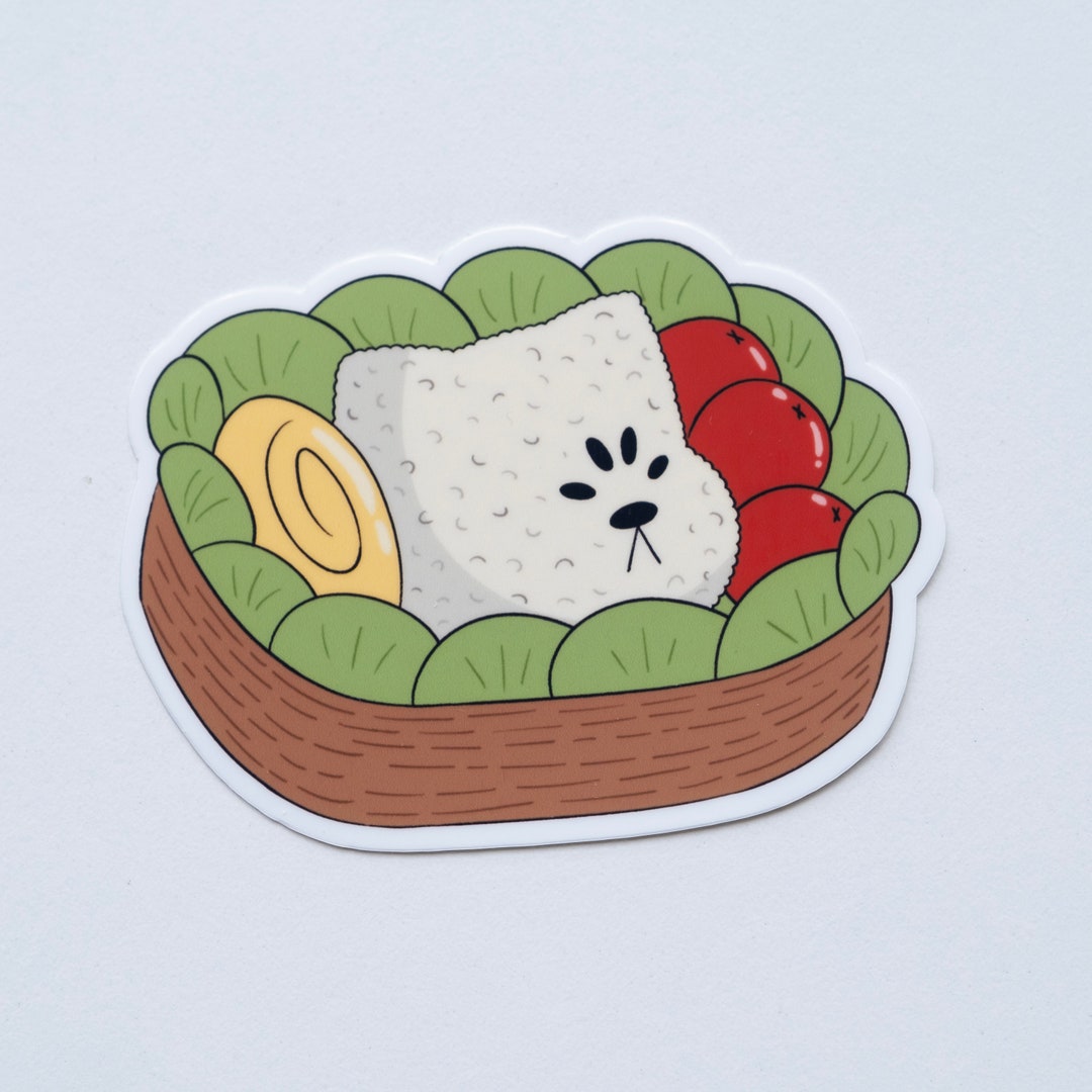 Bento Box Laminated Glossy Vinyl Sticker by Angry Shiba Shop - Etsy