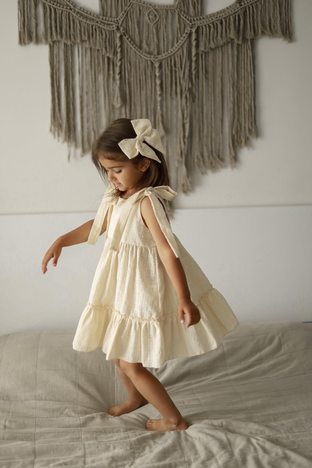 Baby Dress in Premium Batiste, Elegant Kids Party Lace Cotton Dress ...