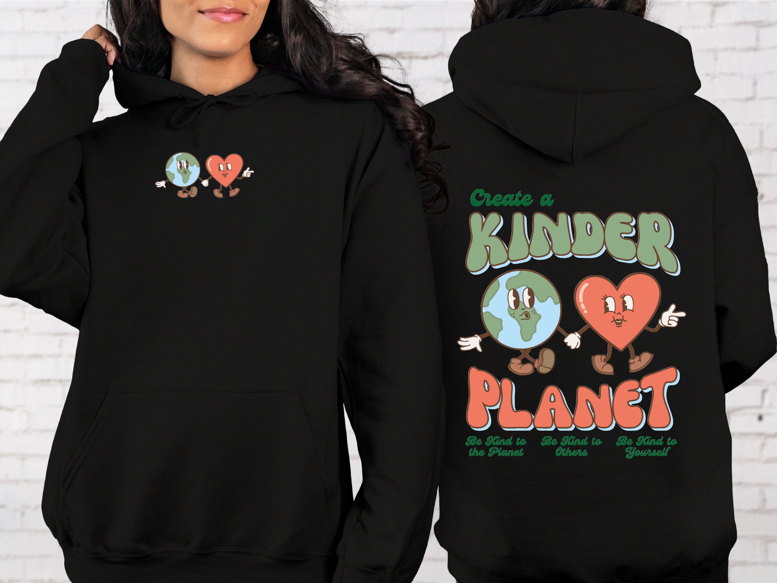 Create a Kinder Planet Hoodie, Trendy Hoodie, Aesthetic Hoodie, Perfect ...