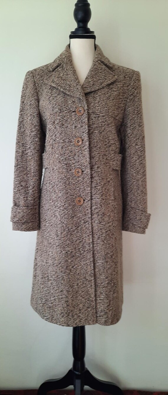 Vintage 1990s Olsen Fall Car Coat Designer Cream an… - Gem