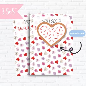 Sweetheart Valentine's Day Printable Mini Cookie Card Set of 3 | Retro ...