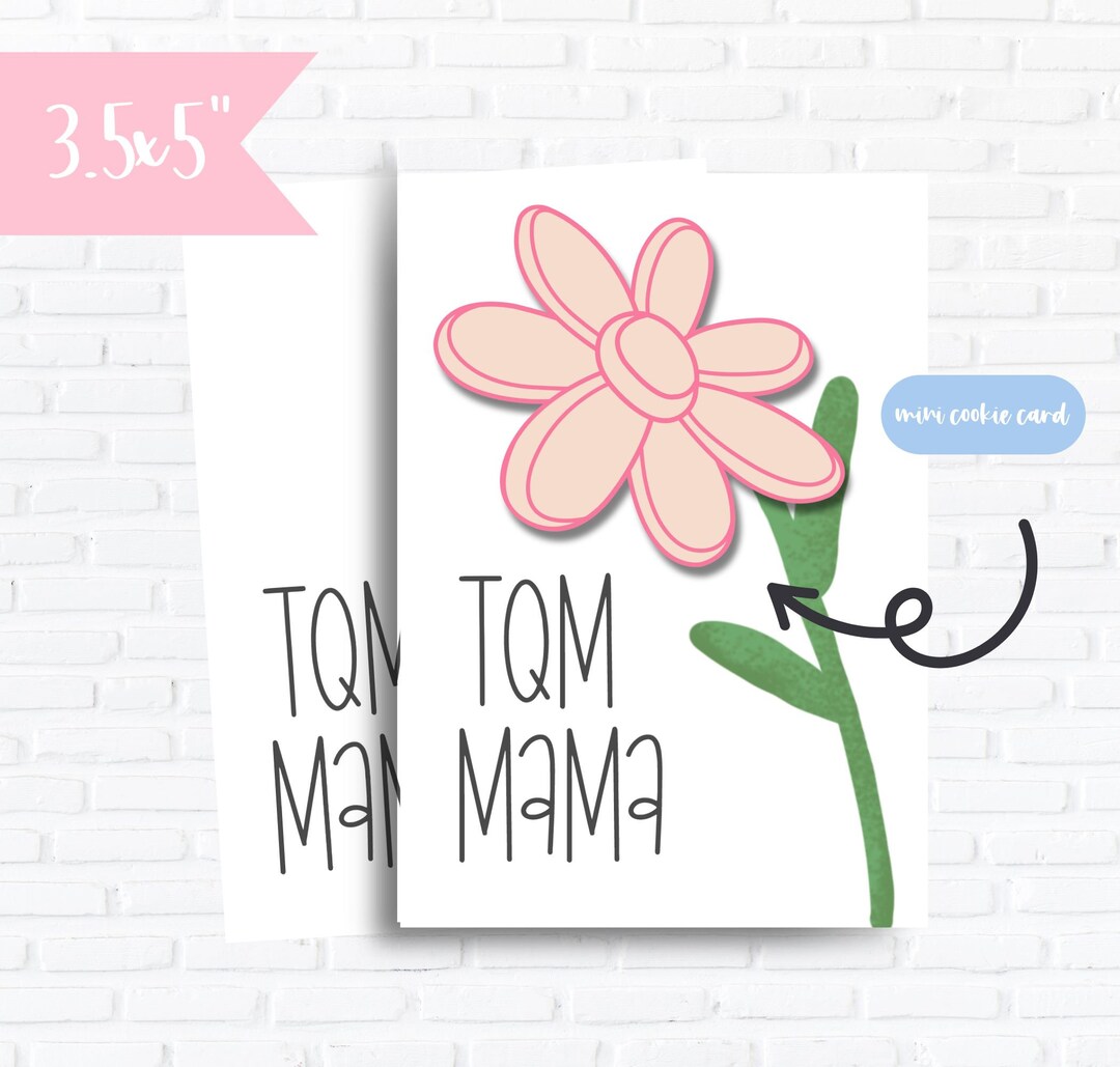 TQM MAMA Cookie Card | Feliz Día De Las Madres | Spanish Floral Happy ...