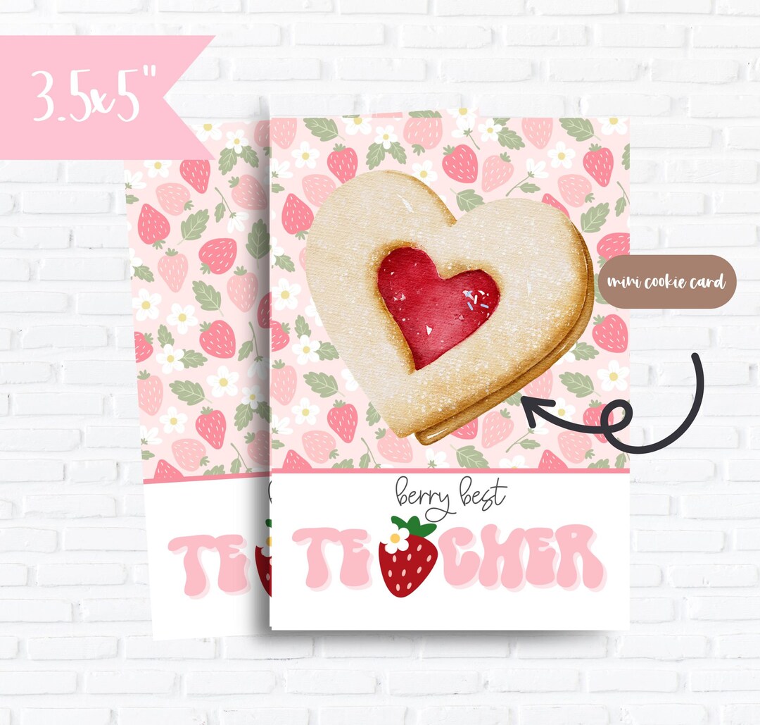 Berry Best Teacher Appreciation Cookie Card | Teacher Cookie Backer ...