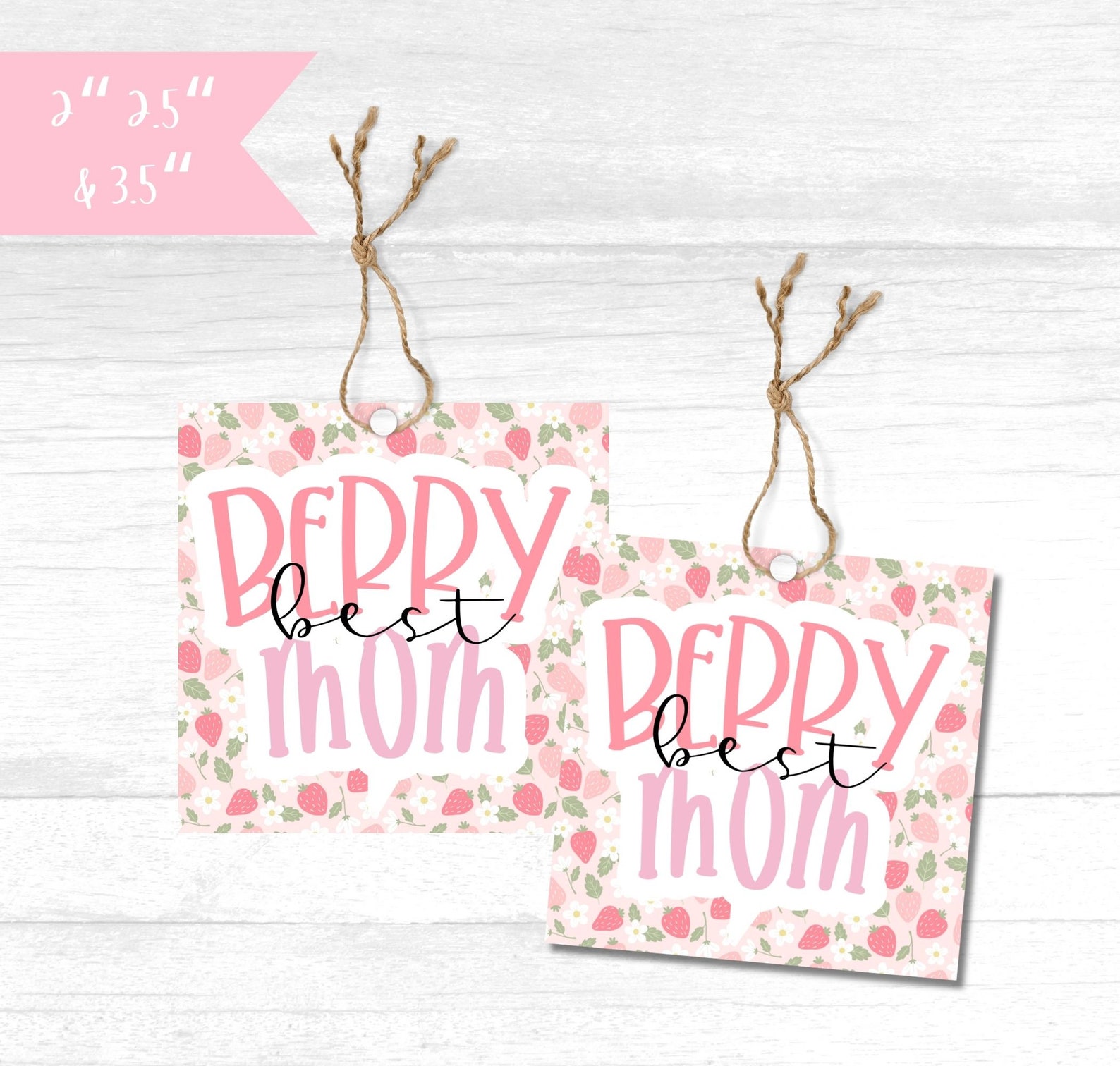 Berry Best MOM Mothers Day Cookie Tag | Happy Mothers Day Tag | Cookie ...