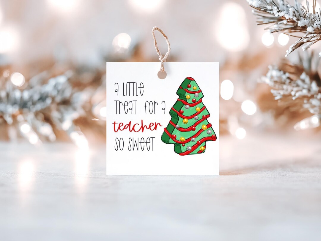 Christmas Tree Snack Cake Tag | Printable Cookie Tag | Christmas Tree ...