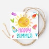 Editable Last Day of School Tags, End of Year Class Gift Tag, Bright ...