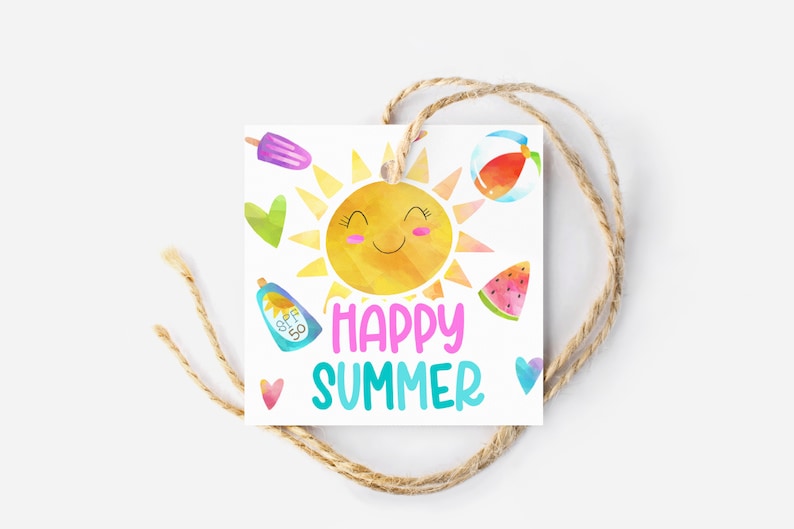 Have a Happy Summer Printable Gift Tag Last Day of School Tag, Teacher ...