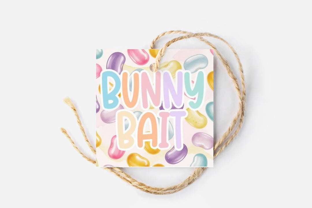 Bunny Bait Easter Cookie Treat Tag | Jelly Bean Tag | Easter Bunny ...