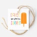 Orange You Glad Its Summer Gift Tag | Last Day of School Tag, Teacher ...