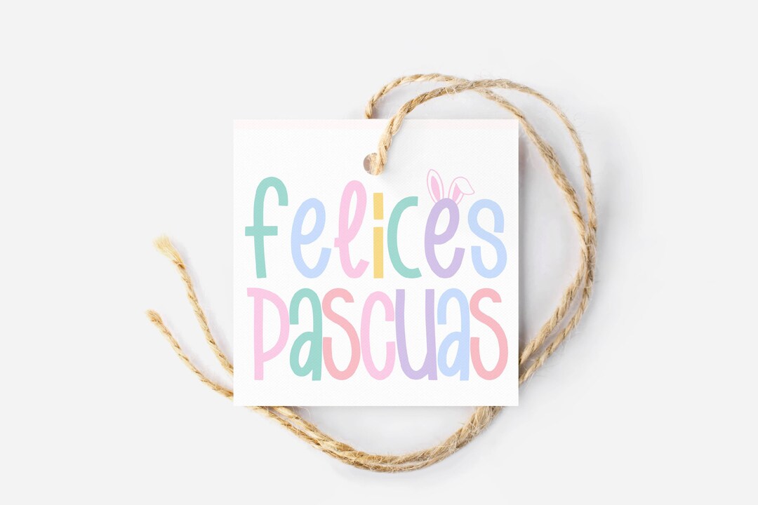 Spanish Easter Cookie Treat Tag | Felices Pascuas | Square Bakery ...