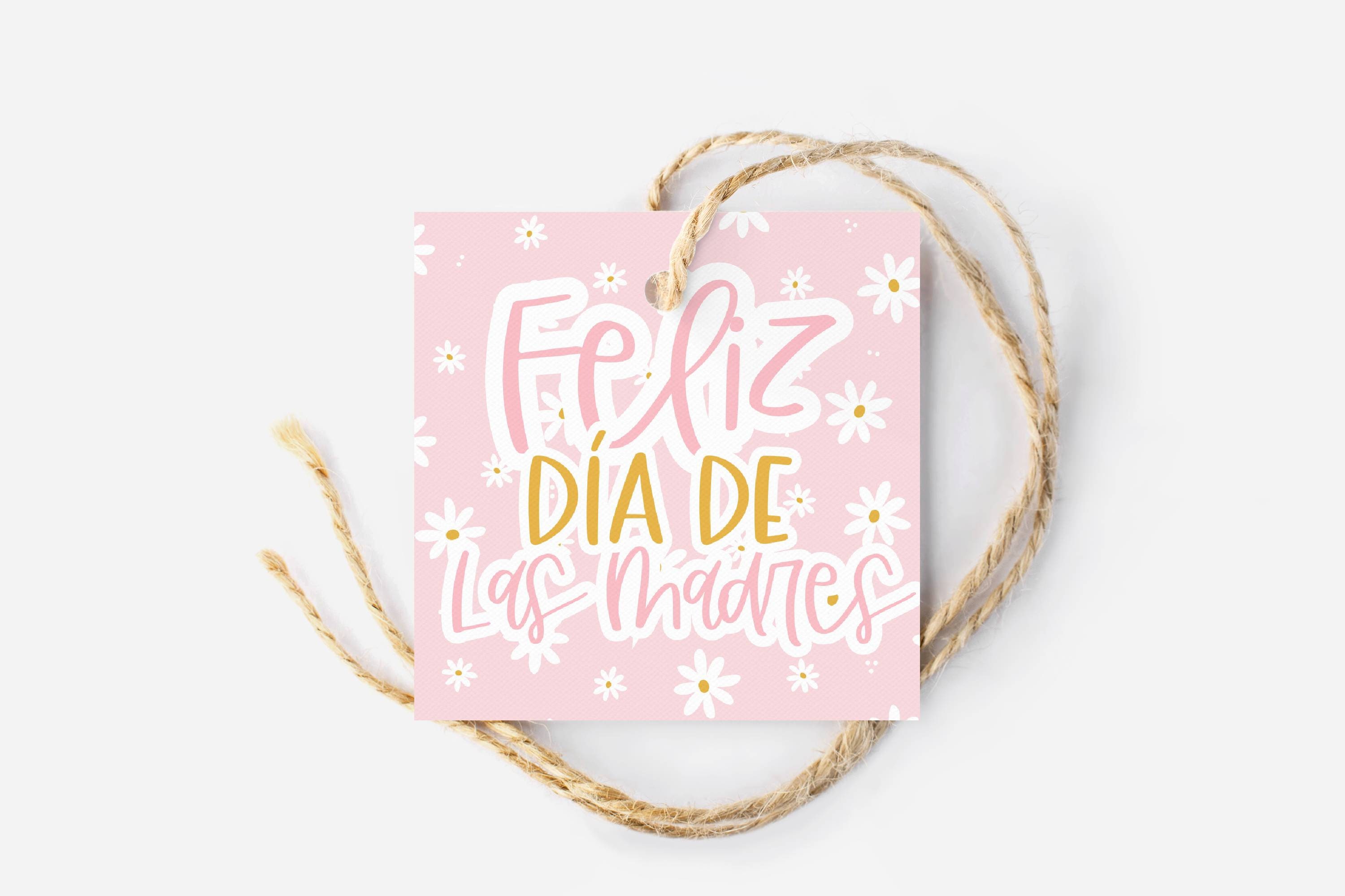 Feliz Día De Las Madres Mothers Day Cookie Tag Spanish Floral Happy ...