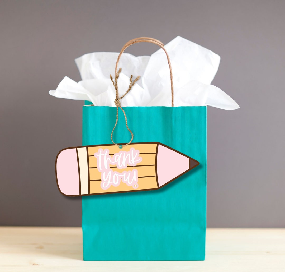 Pencil Teacher Appreciation Week Gift Tag | Cookie Treat Tag | Teacher ...