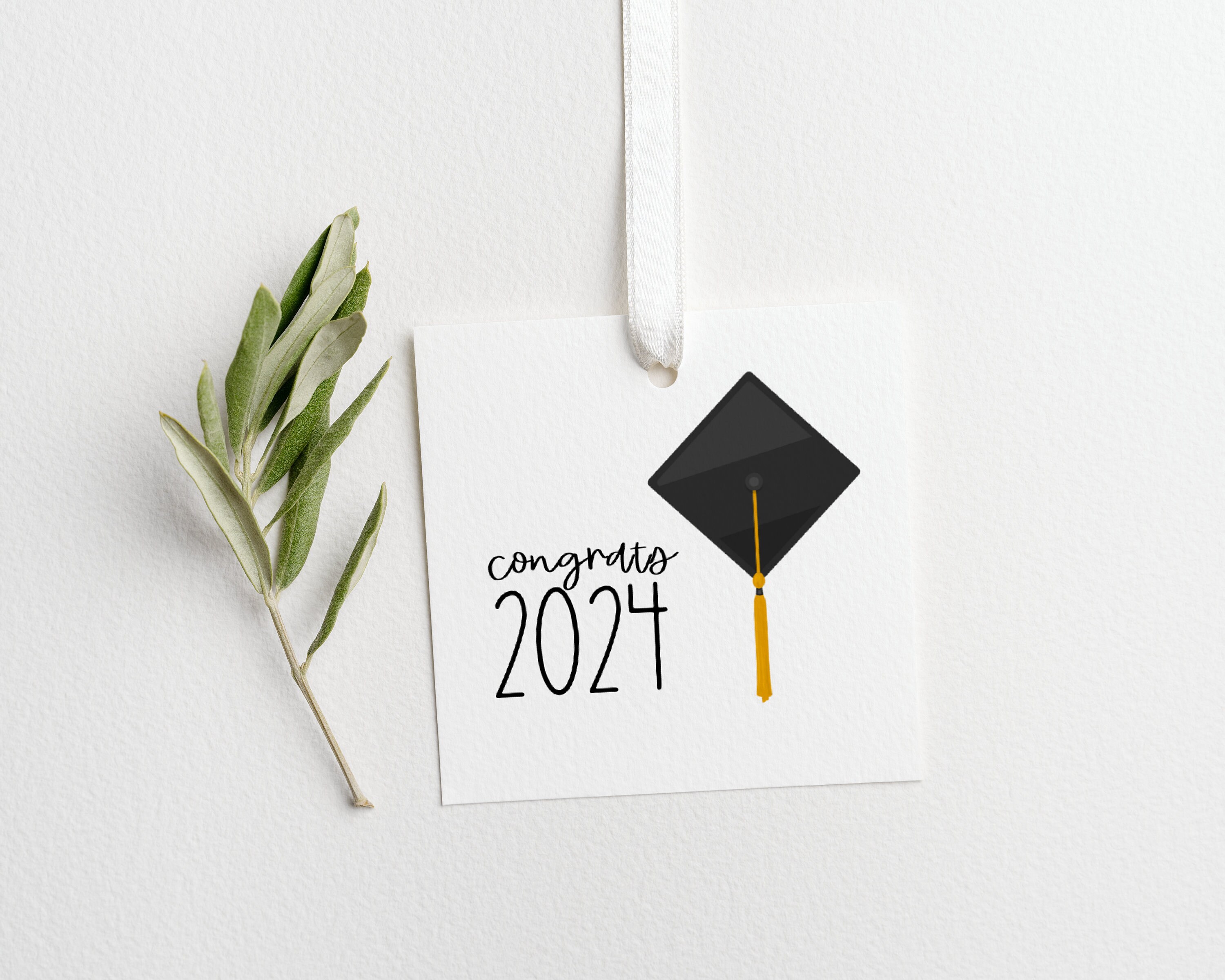 Congrats Grad 2024 College Graduation Tag High School Grad Gift Tag ...