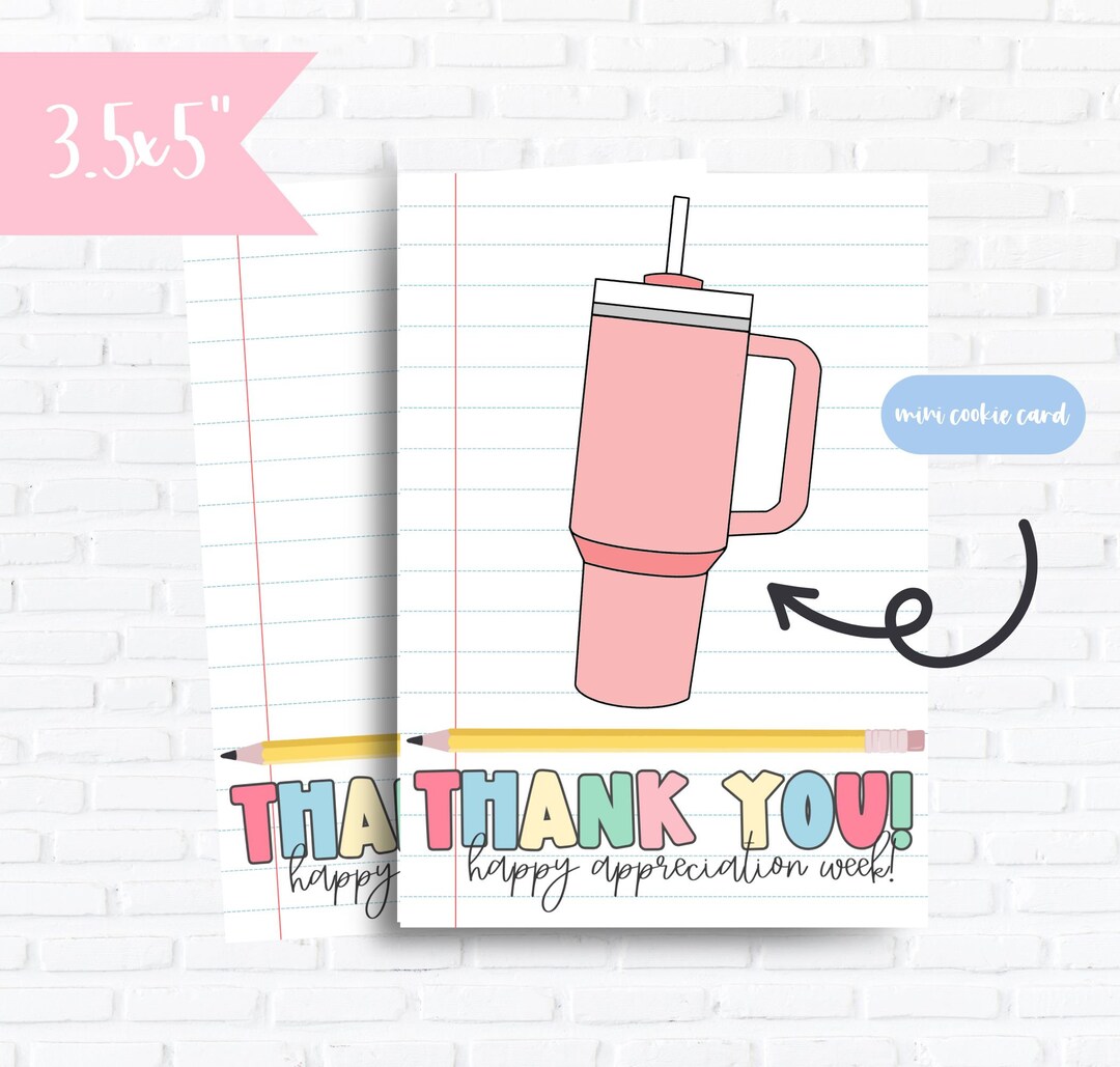 Teacher Appreciation Cookie Card | Teacher Cookie Backer | Thank You ...