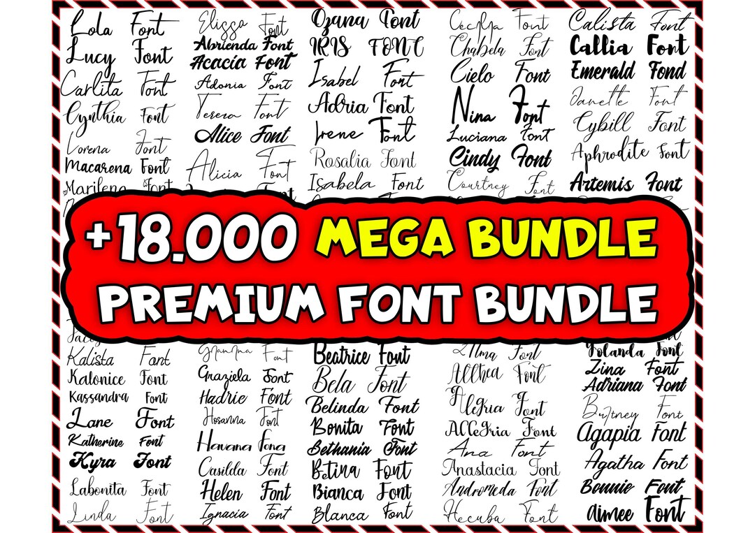18,000 Fonts Mega Bundle Ultimate Font Collection for Graphic Designers ...