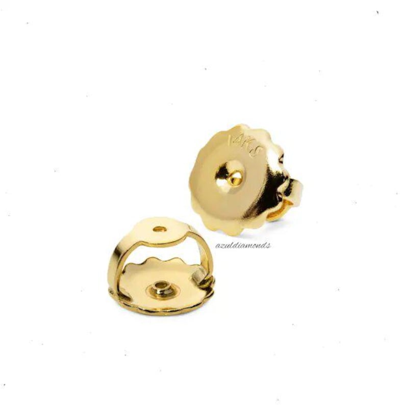 14K Solid Yellow Gold Screw-back Earring Findings | Replacement Backs ...