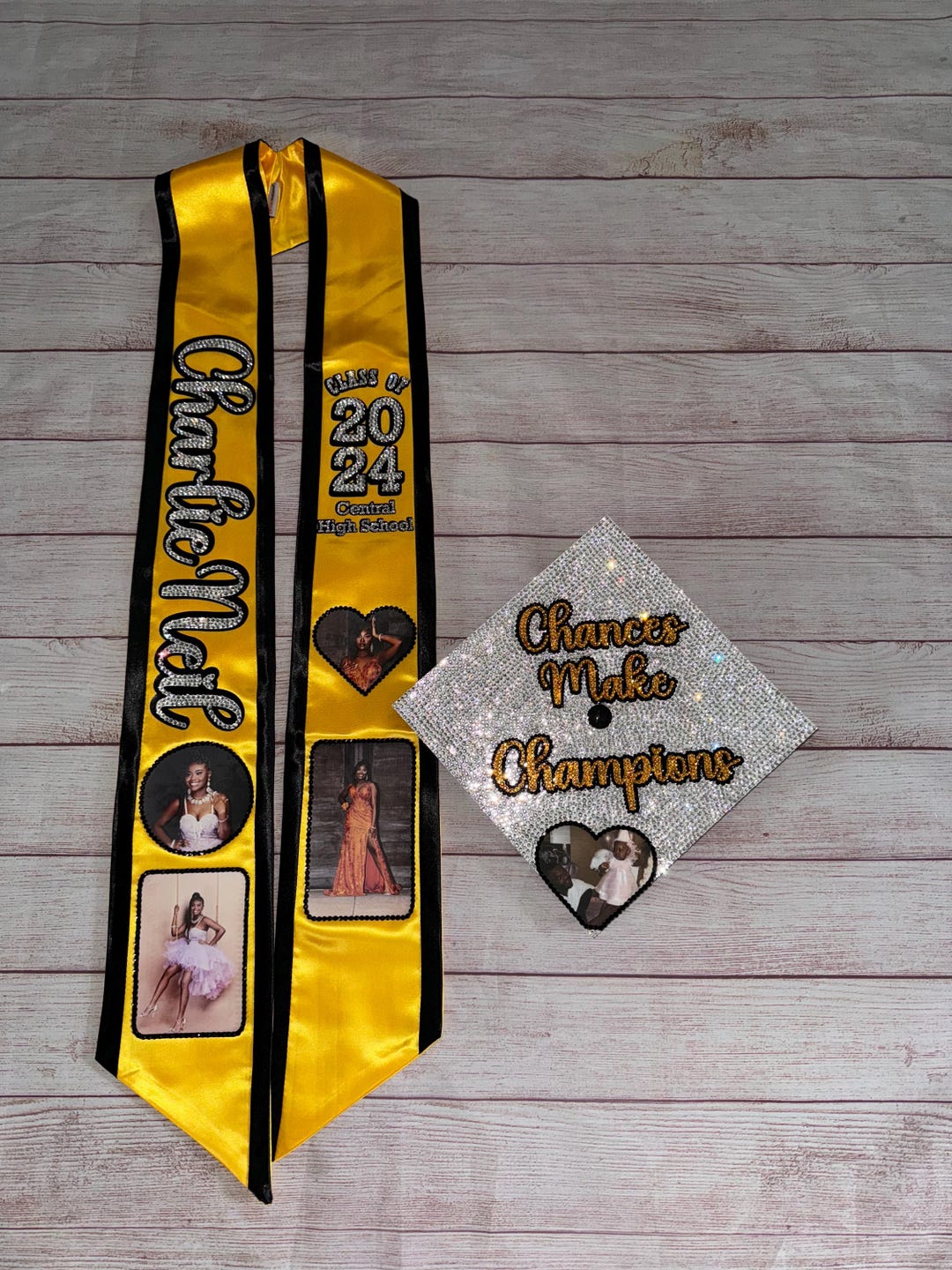 Custom Graduation Stole, Bling Graduation Stole, Personalized ...