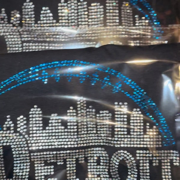 Detroit Lions Rhinestone Tshirt - Etsy