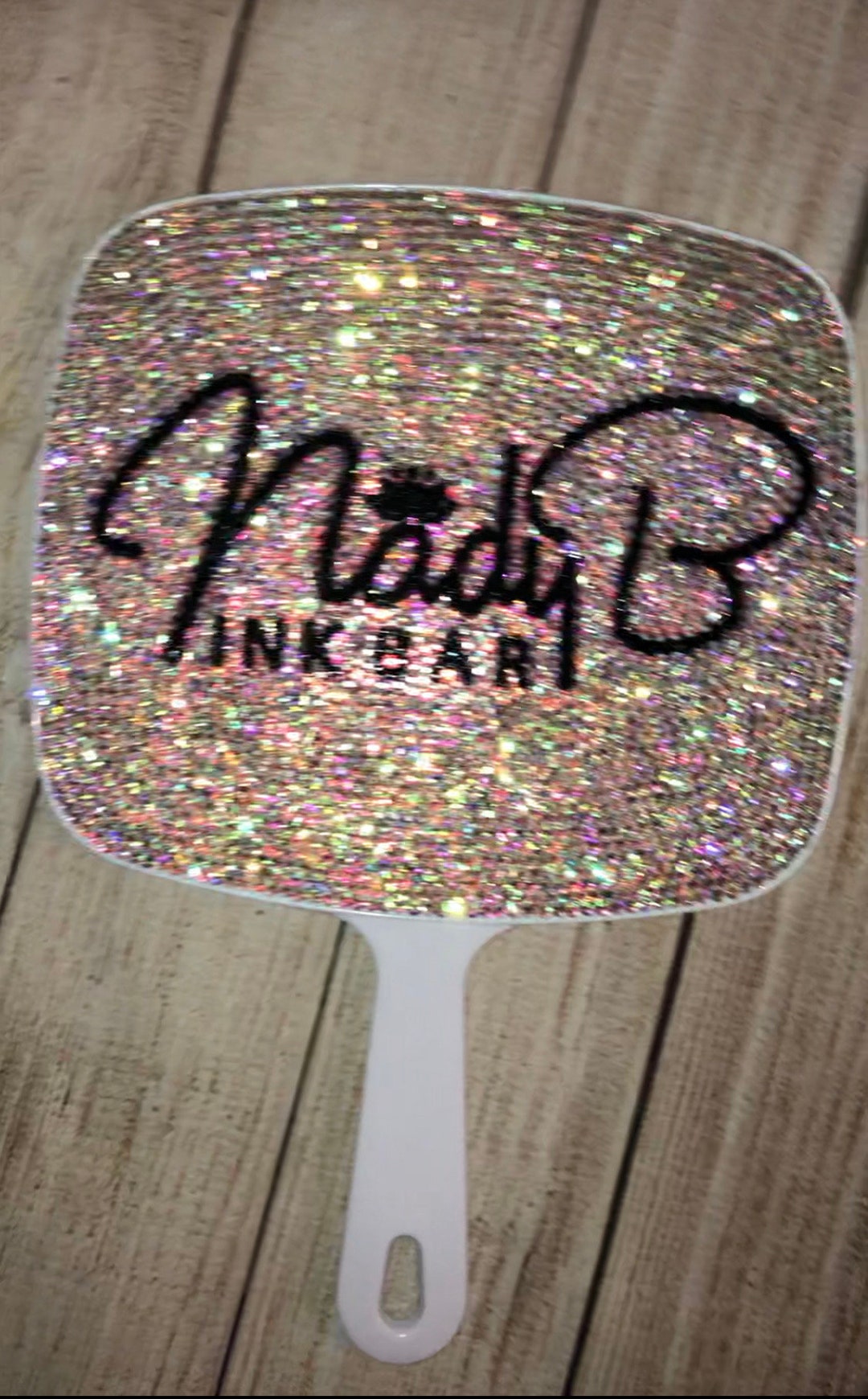 Custom Crystal Large Hand Mirror, Company Logo Mirror, Business Mirror ...