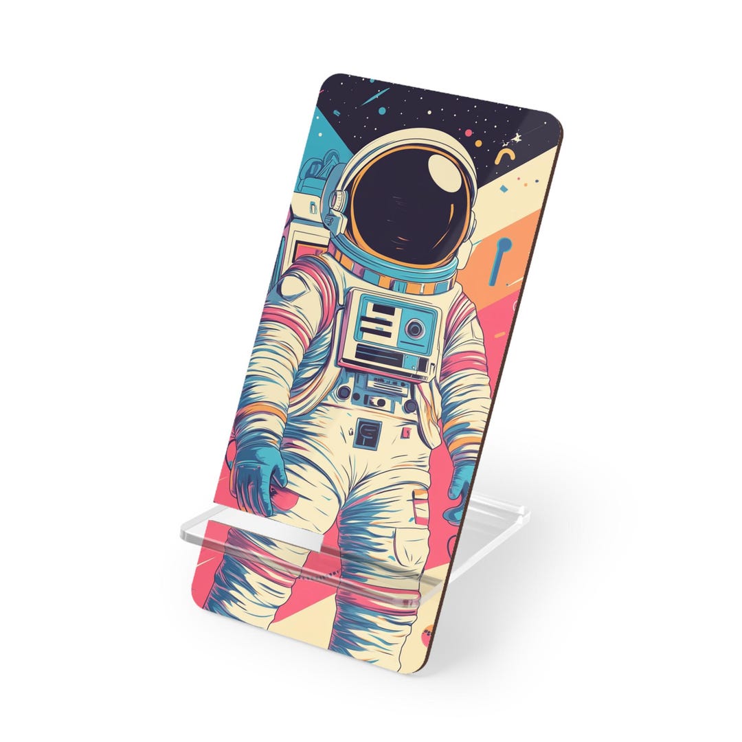 Astronaut Mobile Display Stand, Unique Phone Holder, Cosmic Decor ...