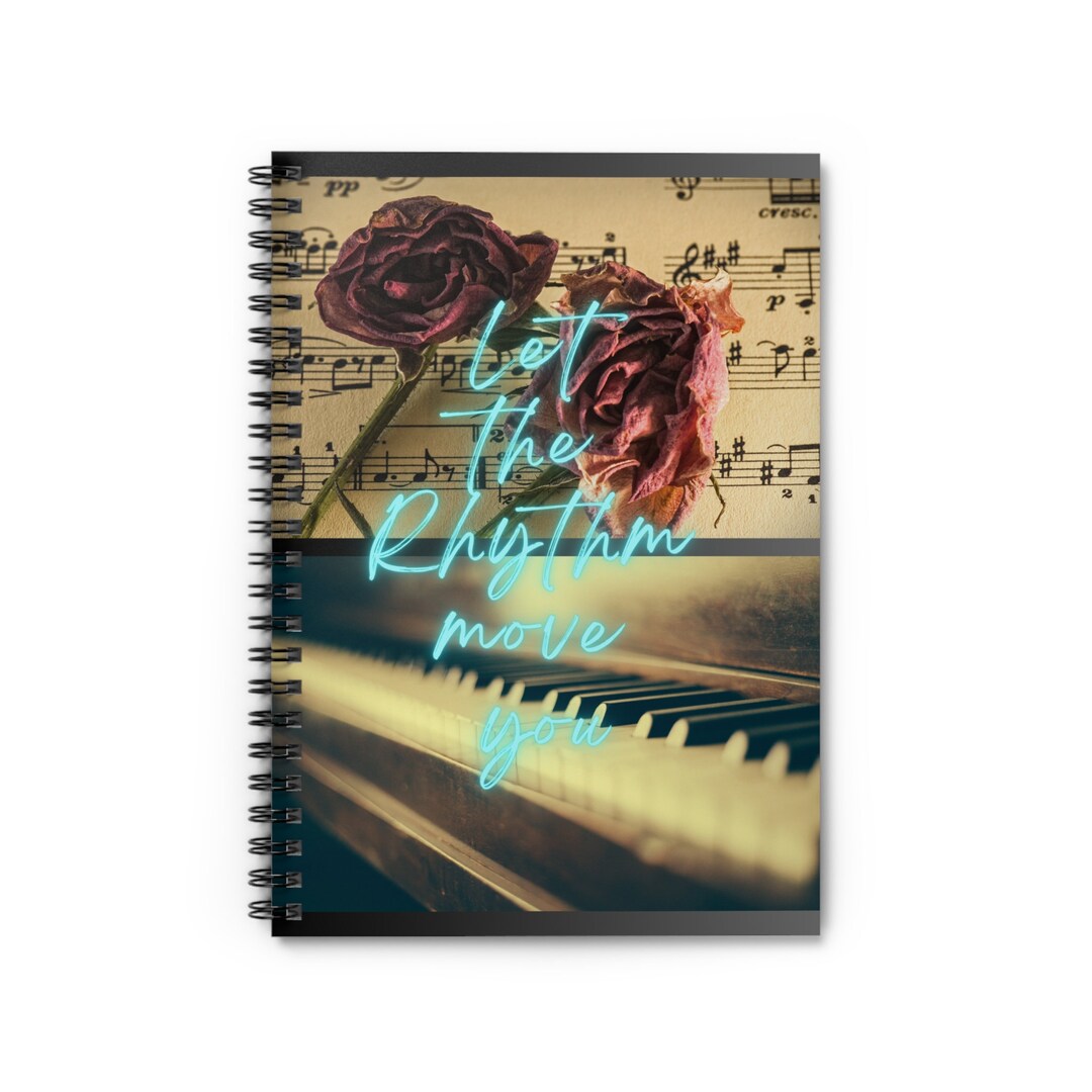 Let the Rhythm Move You Spiral Songwriting Notebook - Ruled Line - Etsy