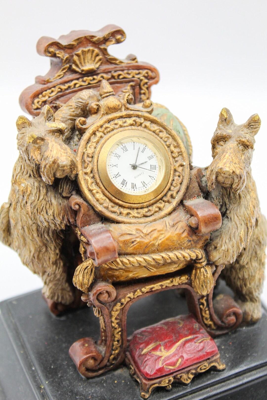 Vintage Clock Chair With Two Dogs - Etsy