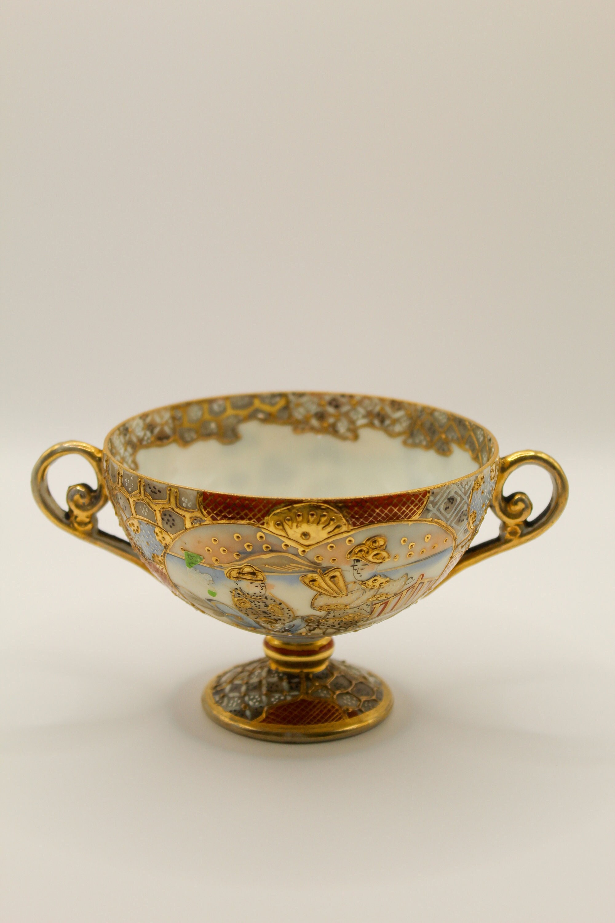 Vintage Teacup With Double, Gold Handles - Etsy