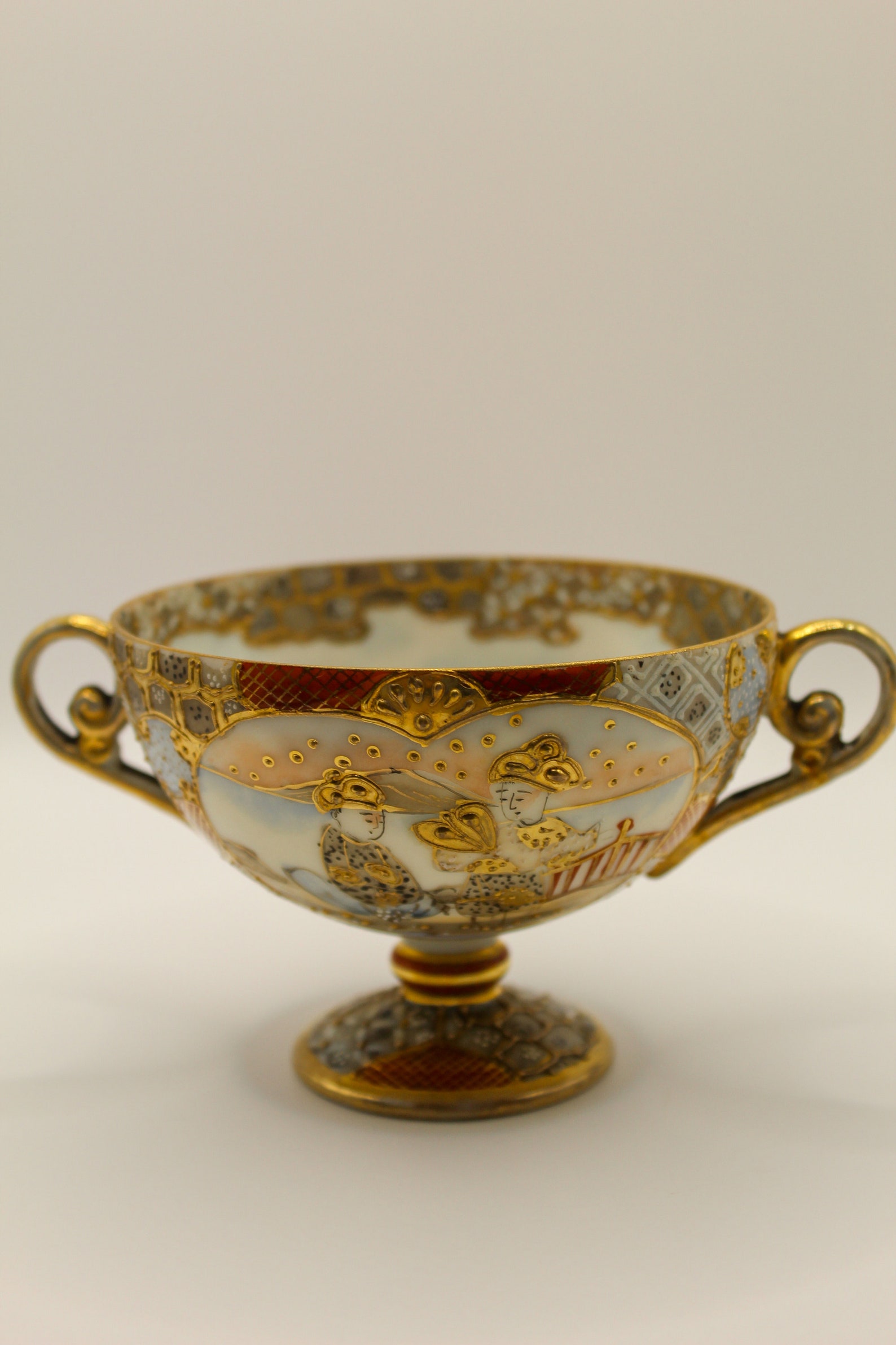 Vintage Teacup With Double, Gold Handles - Etsy
