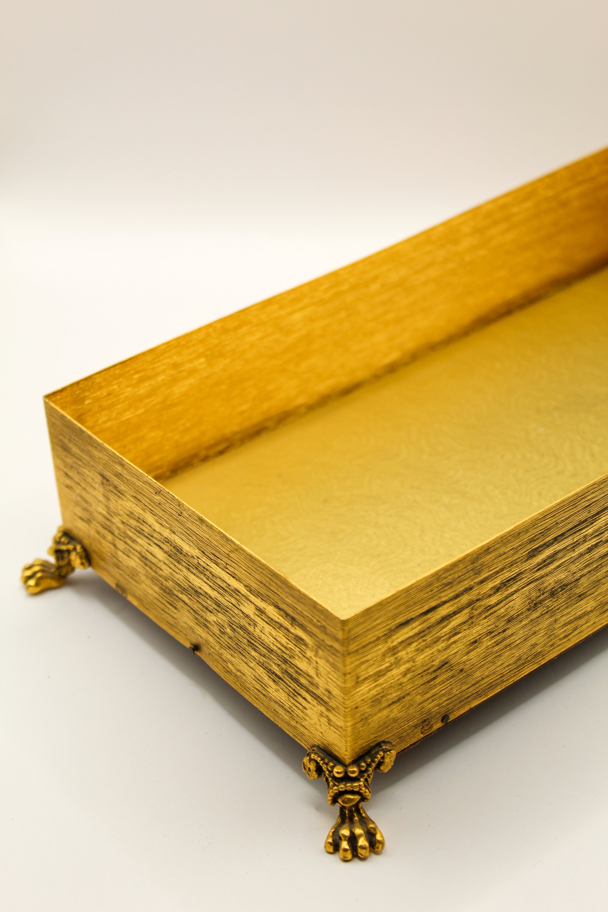 Vintage Gold Tissue Holder - Etsy