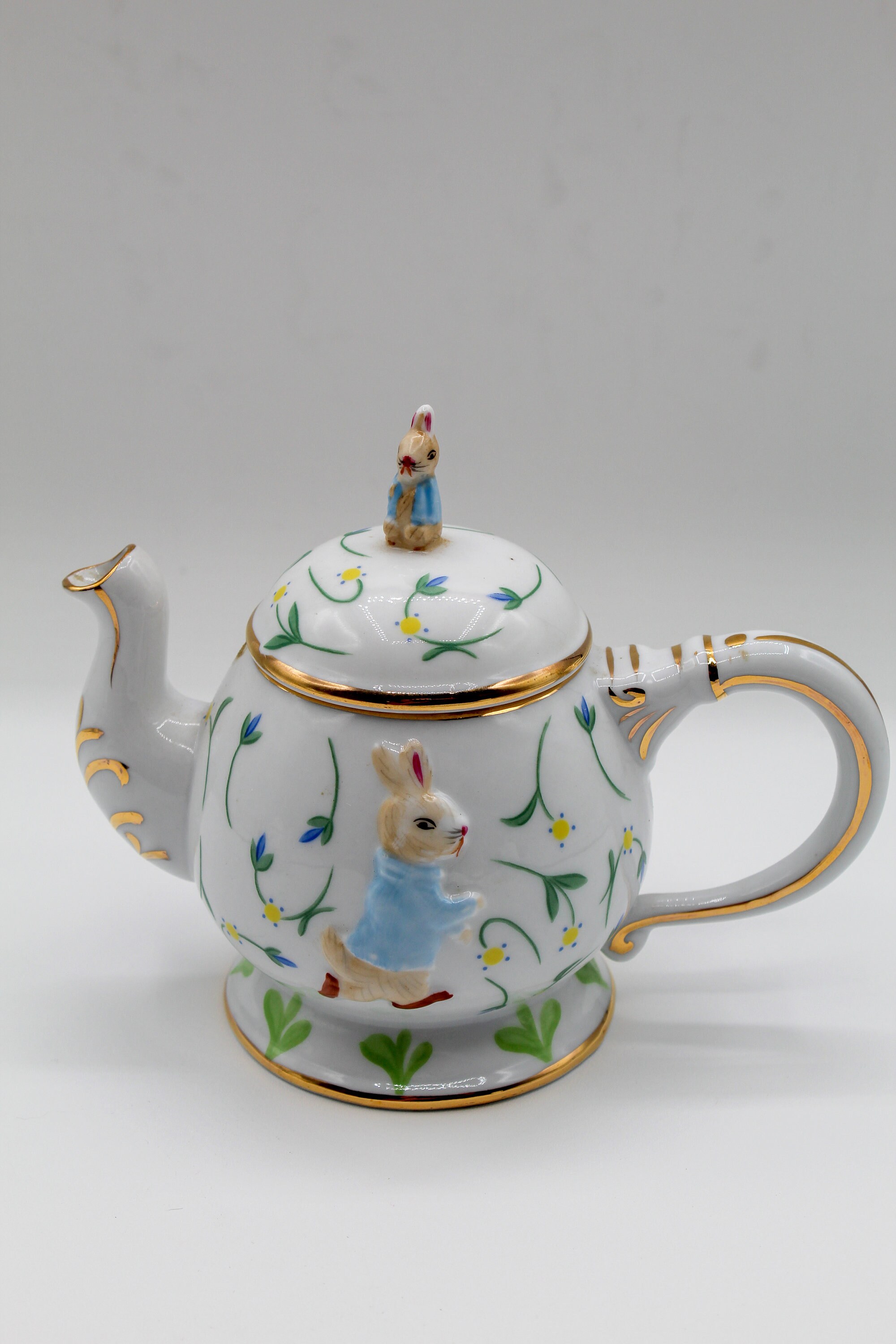 Royal Danube Chicken/rabbit Design 1886 Tea Set Teapot/creamer/sugar ...