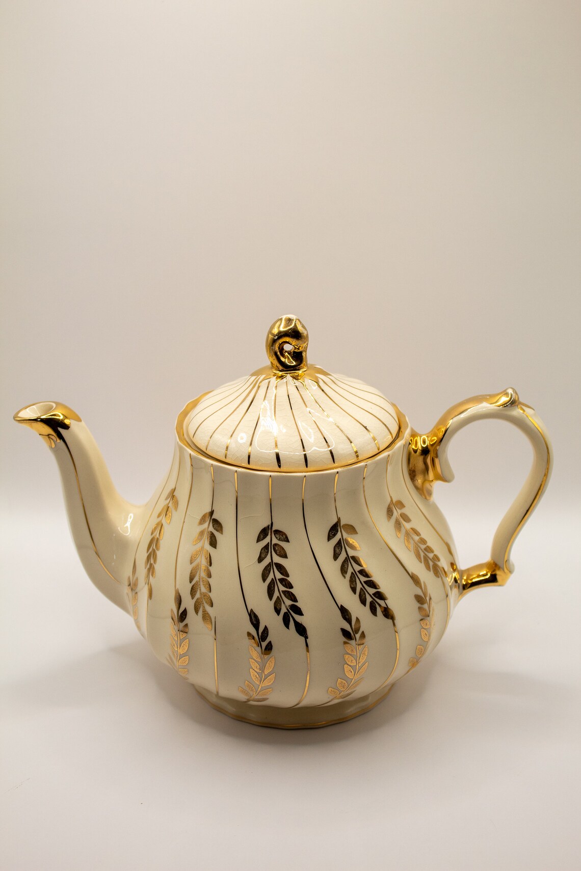 Gold Teapot, Sugar, & Cream Set - Etsy