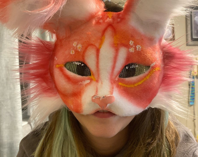 Pink Cat Otherkin/therian Mask - Etsy