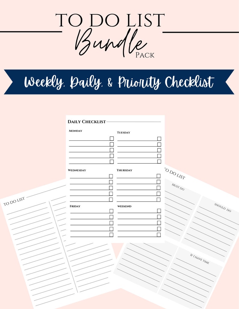 To Do List Collection - Etsy